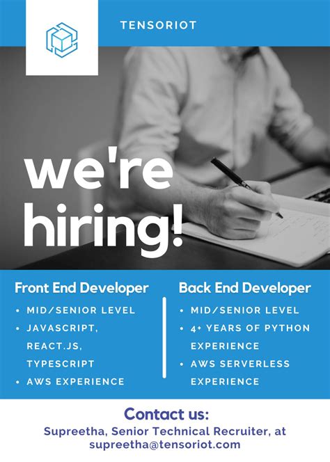 tensoriot inc on linkedin hiring iot tensoriot hiringdevelopers