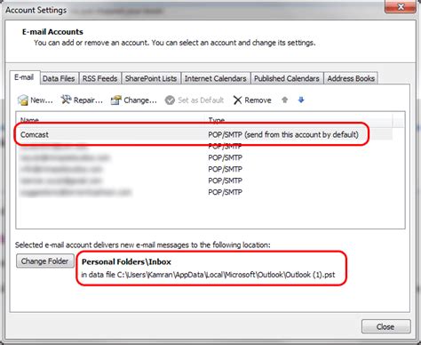 Get Folder Path Where An Account Stores Messages Outlook Forums By
