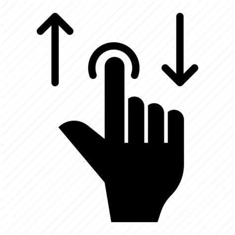 Gesture Hand Scroll Vertical Touch Icon