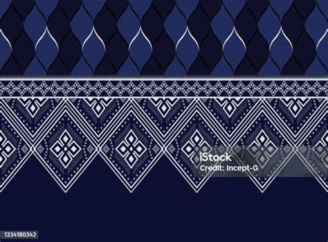 블루 컬러 배경 침대 시트 텍스처 벽지 의류 스커트 카펫 벽지 의류 포장 시트 벡터 일러스트 패턴 디자인기하의 기하학적 민족