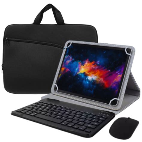 Capa C Teclado Bluetoth Mouse Case P Tablet De 9 A 105 Polegadas