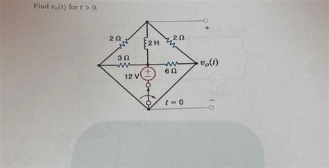 Solved Find V0 T For T 0 Chegg Com
