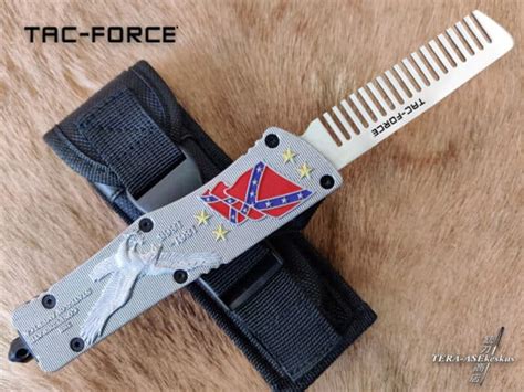 Tac Force Confederate Eagle Otf Comb Partakampa Veitsi
