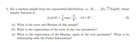 Solved For A Random Sample From The Exponential Chegg