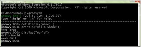 Groovy 命令行w3cschool