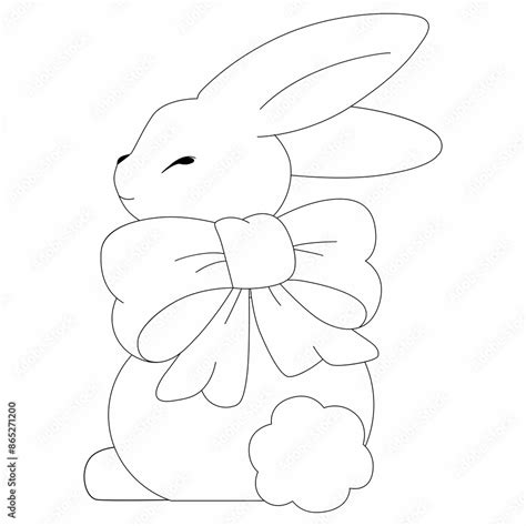Bunny Or Rebbit In Simple One Line Style Continuous Line Drawing Of Easter Rabbit Black And