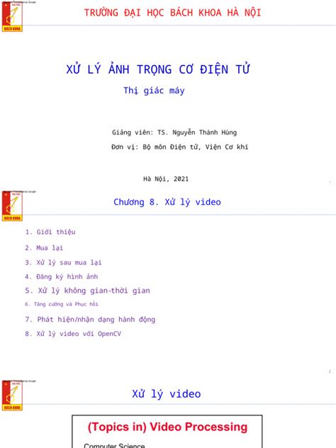 Chapter 8 Video Processing Pdf