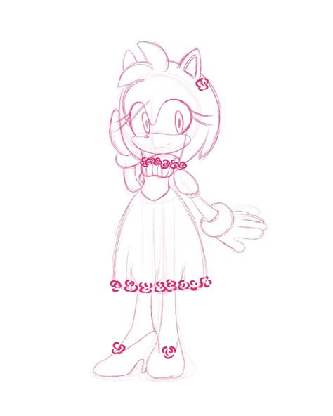 Amy Rose Sketch By Sonikku1999 On Deviantart
