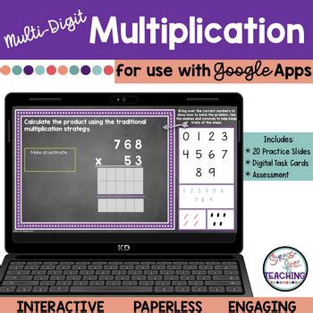 Multi Digit Multiplication Whole Numbers Digital By Stress Free Teaching