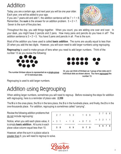 Addition With Regrouping Free PDF Download Learn Bright