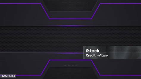 보라색과 검은 색 대비 추상 적 기술 배경입니다 보라색 백라이트 레이아웃 디자인 기술 벡터 기업 디자인 3차원 형태에 대한 스톡 벡터 아트 및 기타 이미지 Istock