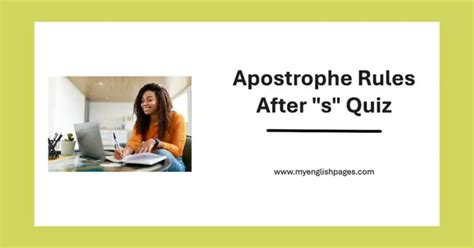Apostrophe Rules After S Quiz My English Pages