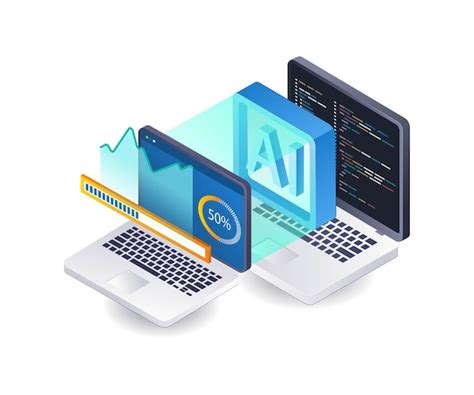 premium vector ai programmer analysis technology infographic 3d