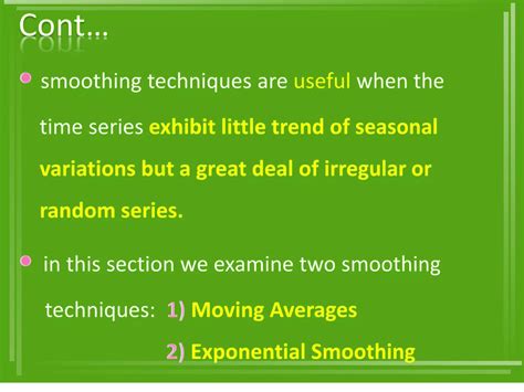 Time Series Analysissmoothing Techniques Rmse Pptx Pptx