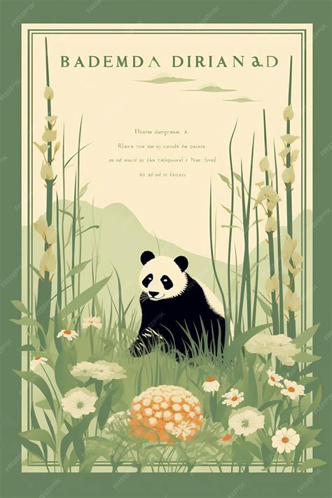 Premium Ai Image A Poster For Pandas That Says Pandas