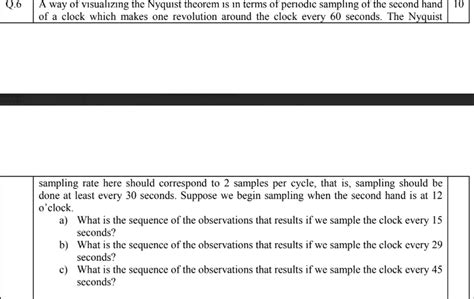Solved Table Q 6 ﻿a Way Of ﻿visualizing The Nyquist