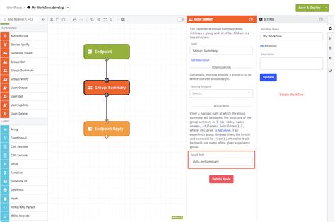 group summary node losant documentation