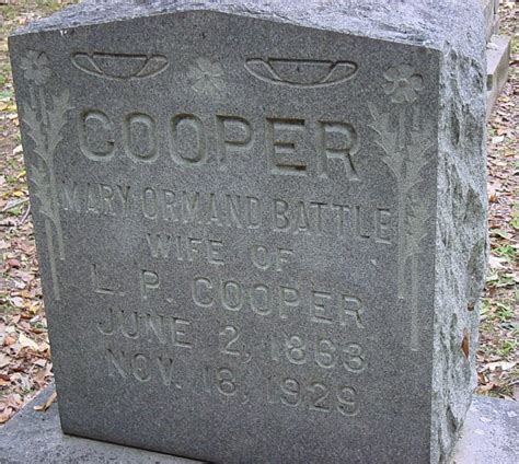 Mary Ormond Battle Cooper 1863 1929 Find A Grave Memorial
