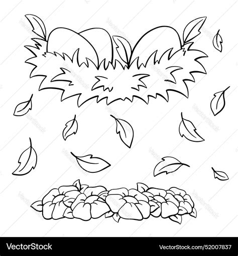 Outline Contour Design Element Isolated On White Vector Image