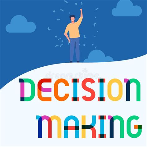 Handwriting Text Decision Making Concept Meaning The Act Of Deciding Between Two Or More