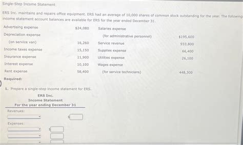 Solved ERS Inc Maintains And Repairs Office Equipment ERS Chegg Com