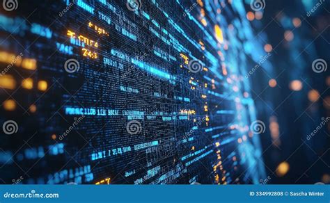 Illuminated Data Flow Of Machine Learning And Large Language Models Generative Ai Stock