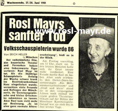 Rosl Mayr Presse