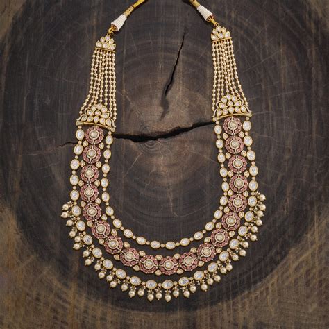 Royal Kundan Necklace Traditional Long Kundan Necklace Set