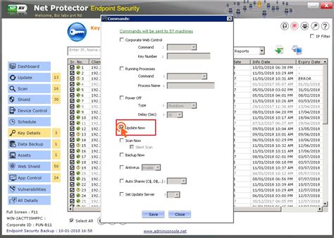 Instant Update And Scan Using Admin Console LAN NPAV Net Protector Knowledge Base