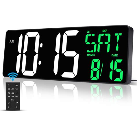 Mua 17 Inch Large Digital Wall Clock With Remote Control Automatic Brightness Dimmer Digital