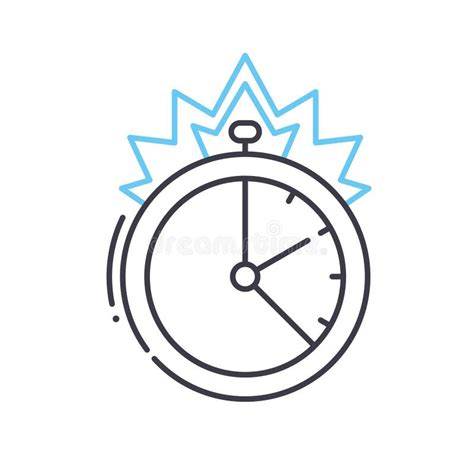 Deadline Line Icon Outline Symbol Vector Illustration Concept Sign Stock Vector