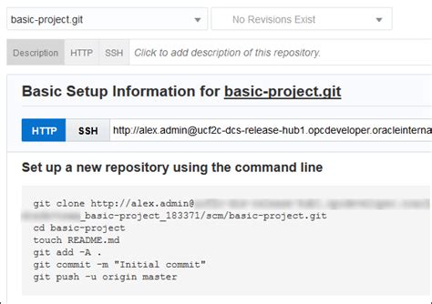 Cloning An Oracle Developer Cloud Service Project Git Repository Using