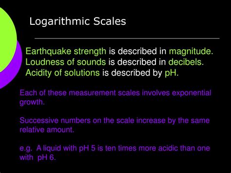 Ppt Section 8d Logarithm Scales Earthquakes Sounds And Acids Powerpoint Presentation Id