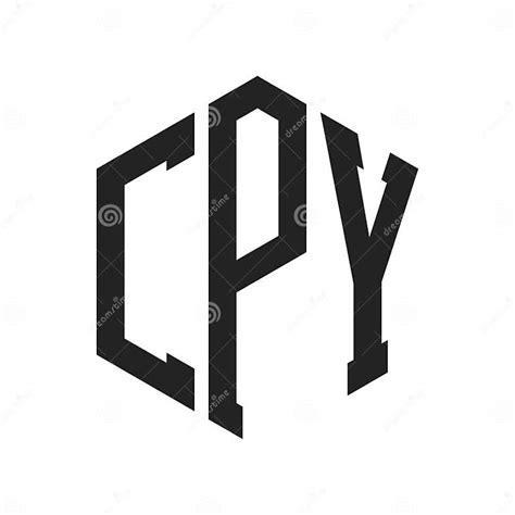 Cpy Logo Design Initial Letter Cpy Monogram Logo Using Hexagon Shape Stock Illustration