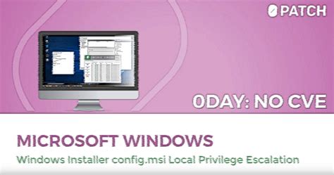 Windows Installer Zero Day Vulnerability Gets Free Micropatch