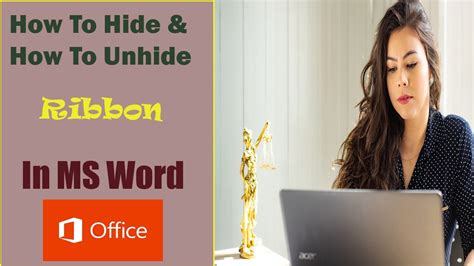 How To Hide And Unhide Ribbon In Ms Word Youtube