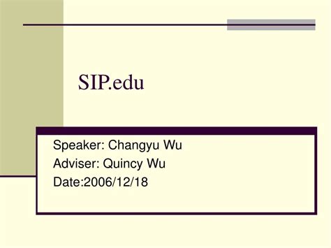 PPT SIP Edu Implementation For University Communication System PowerPoint Presentation ID