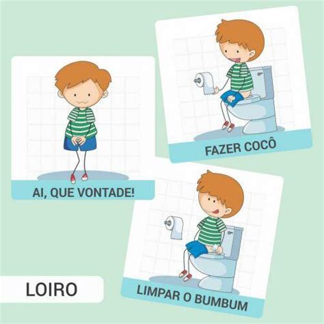 Rotina De Desfralde Menino Apoio Visual Banheiro