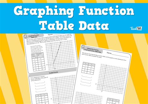 Graphing Function Table Data Teacher Resources And Classroom Games Teach This