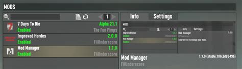 Github Filunderscore Modmanager 7 Days To Die Client Mod Manage Your Mods Smarter