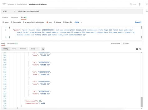 create board api returns wrong items and item count monday apps