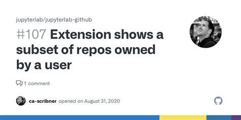 Extension Shows A Subset Of Repos Owned By A User · Issue 107 · Jupyterlabjupyterlab Github