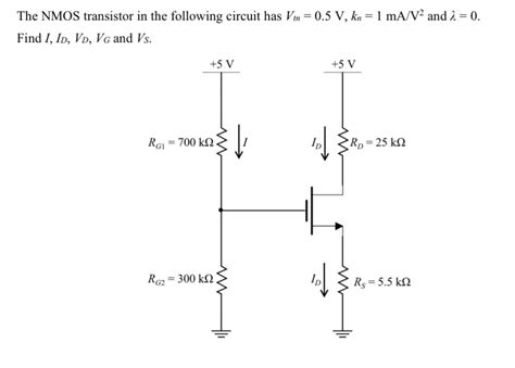 Answered The Nmos Transistor In The Following… Bartleby