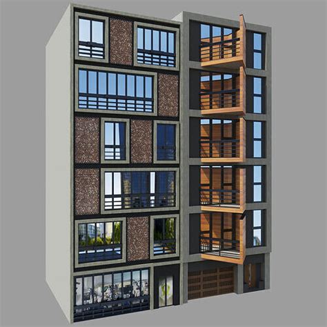 Modern Biulding Free 3d Model Cgtrader