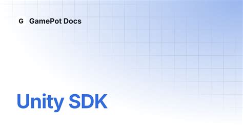 unity sdk gamepot docs