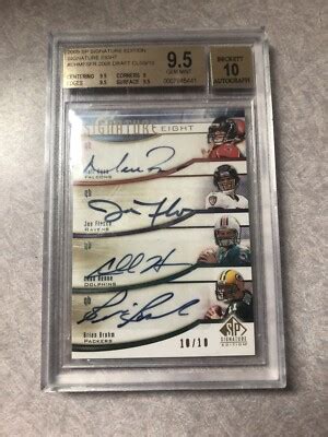 2009 Sp Signature 8 Auto 10 10 Flacco Ryan Henne Brohm Beckett 9 5