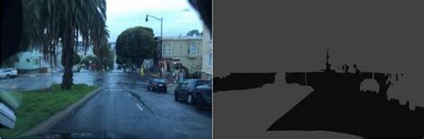 An Example Image With Its Drivable Area Segmentation Mask Download