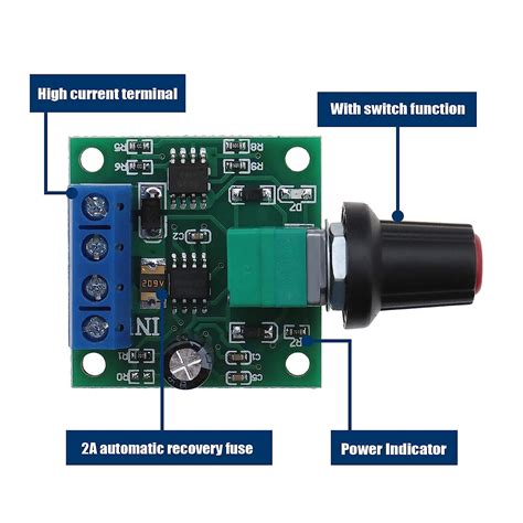 Pcs PWM DC Low Voltage Motor Speed Controller DC V V V V V A BK Motor Governor