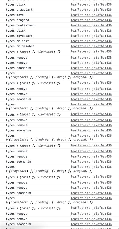100s of events output to the console · issue 8237 · leaflet leaflet