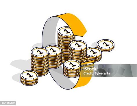 자금 순환 투자 수익률 환전 현금 환급 자금 환불 개념을 사용할 수 있습니다 벡터 일러스트 레이 션의 현금 돈 스택 주위에 방사형 루프 화살표 3d 등각 투영 0명에 대한